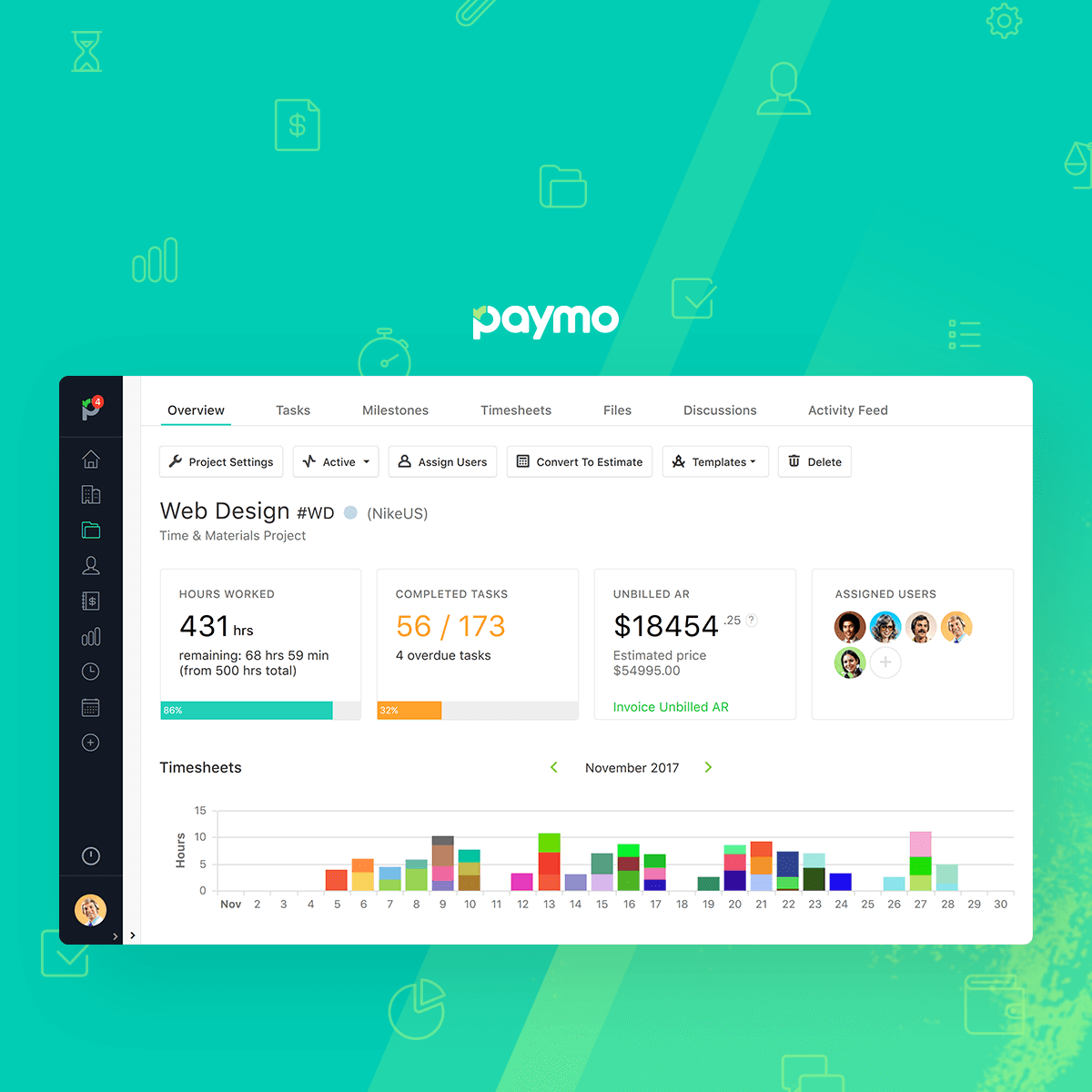 Paymo features · Complete list