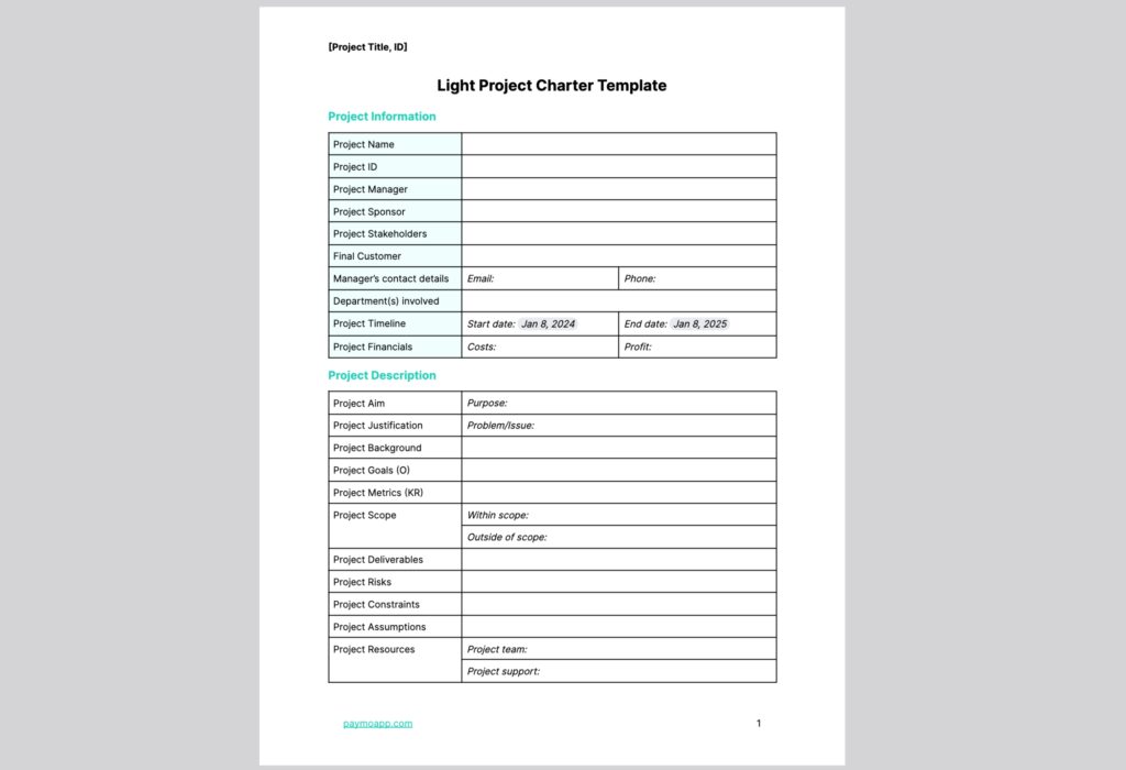 What is a Project Charter? Example + Free Template